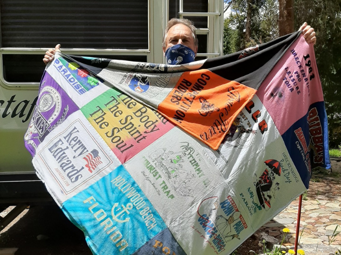 Turning vacation t-shirts into a travel quilt – MemoryStitch